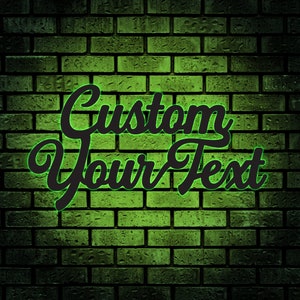 Custom Metal Script Words With Lights, Custom Your Own Words ...