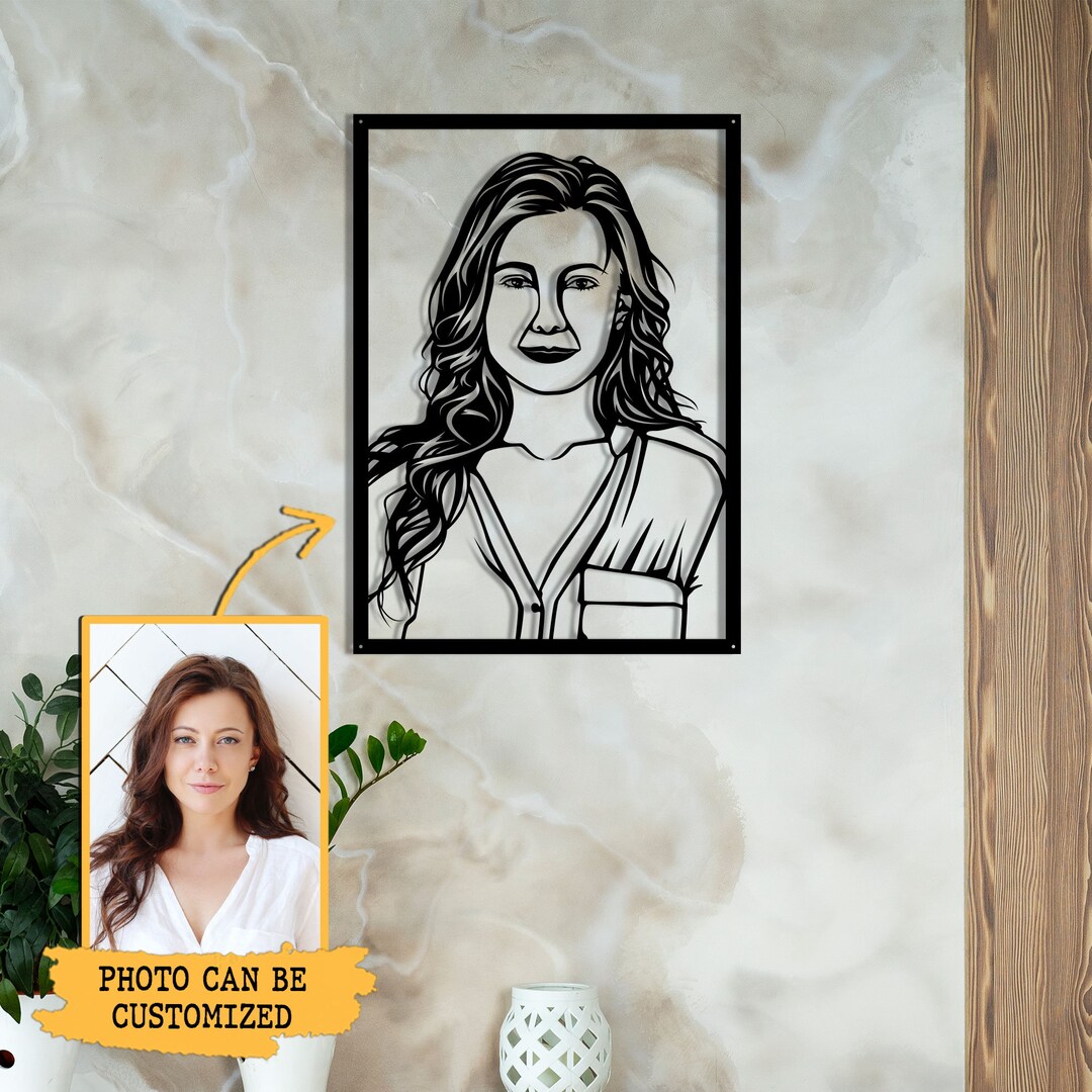 Custom Metal Portrait With Frame From Photo, Personalized Photo Gifts ...