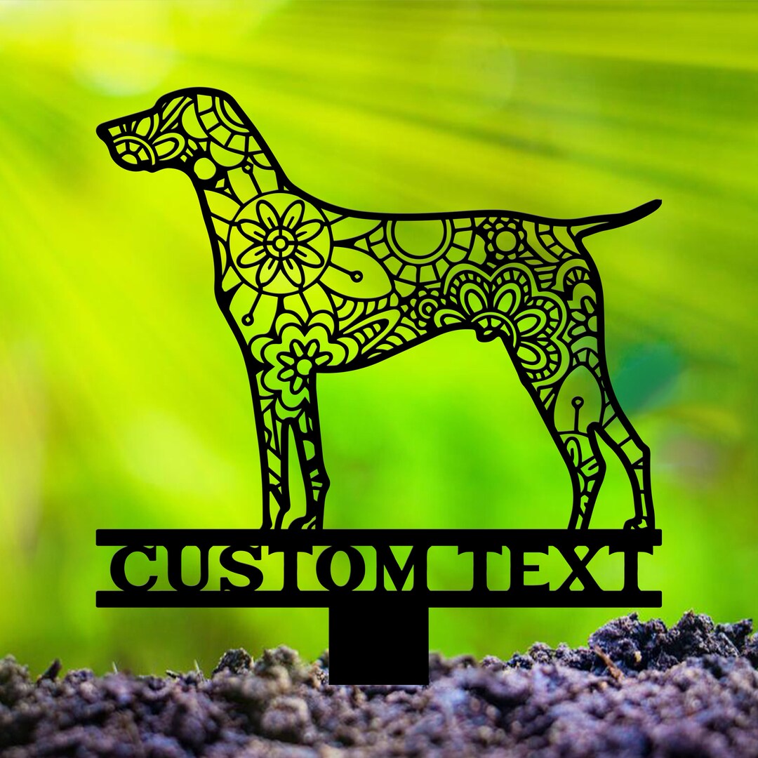 German Shorthaired Pointer Mandala Garden Stake Metal, German ...