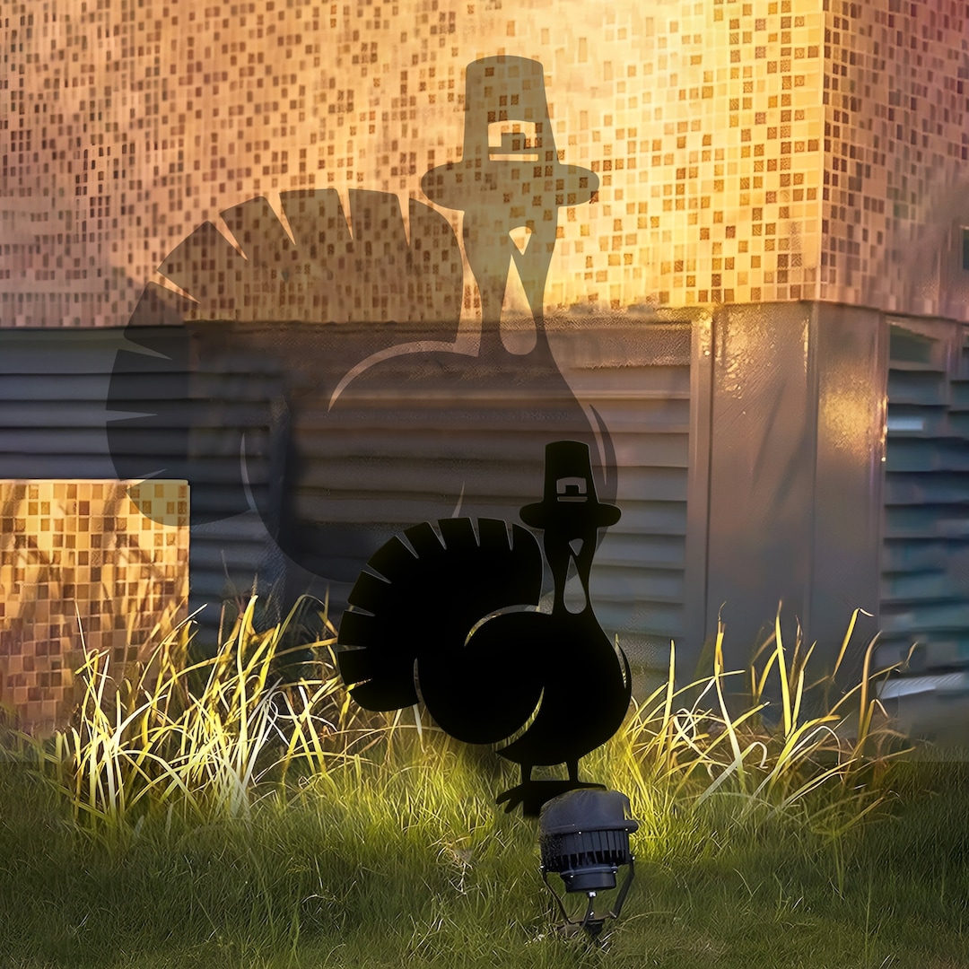 Thanksgiving Turkey Shadow Caster Metal Stake, Thanksgiving Outdoor ...