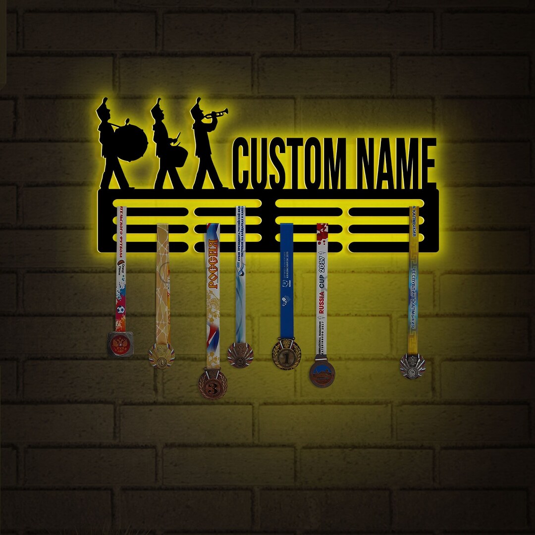 Custom Marching Medal Hanger Led Light, Marching Band Medal Holder ...