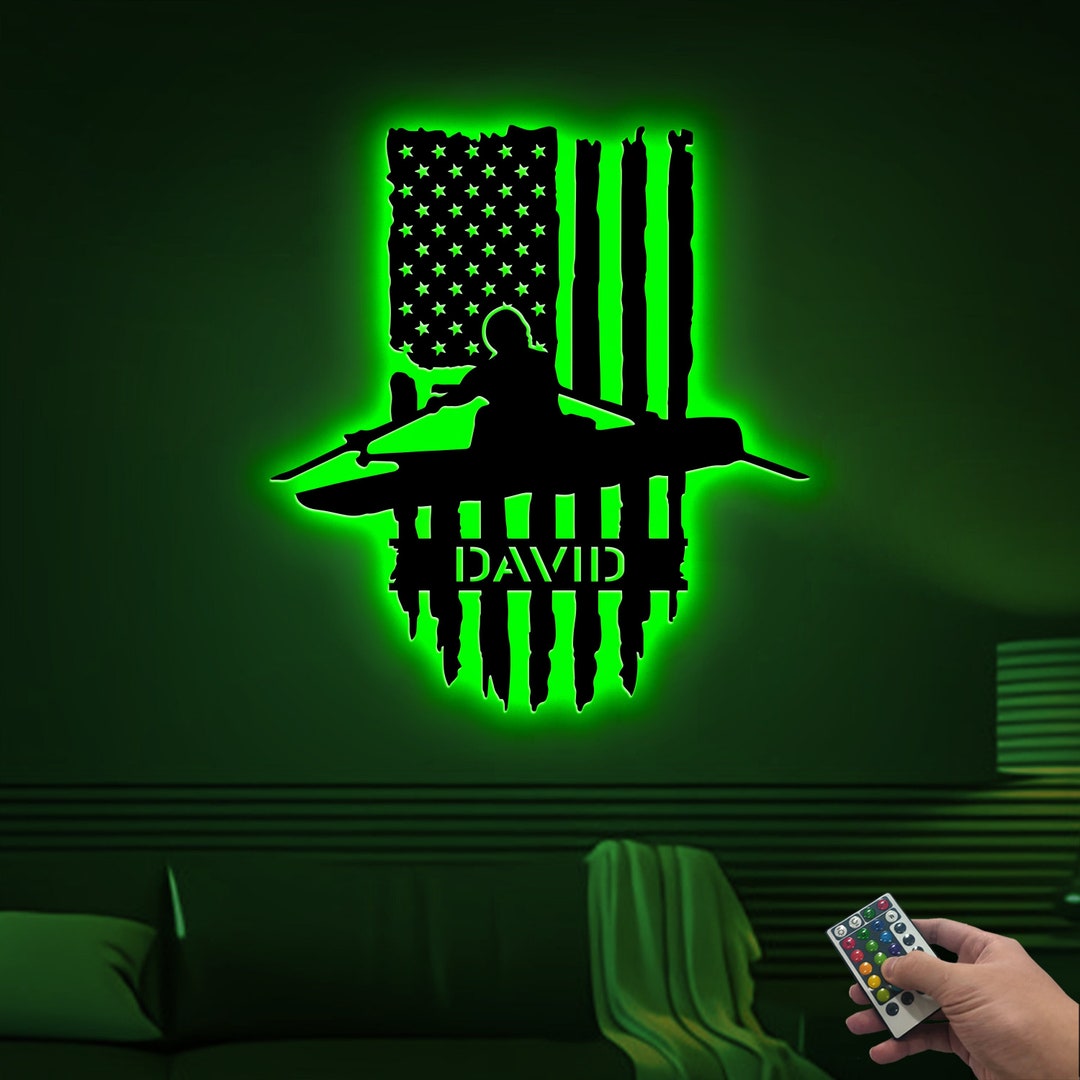 US Rowing Metal Sign Led Light, Rowing Decor, Birthday Gift for Rower ...