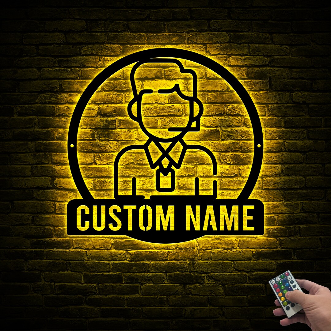 Custom Reporter Metal Wall Art With Led Light, Reporter Gift, News ...