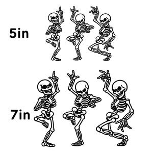 Set of 3 Dancing Skeletons Metal Sign, Halloween Tree Decor, Halloween ...
