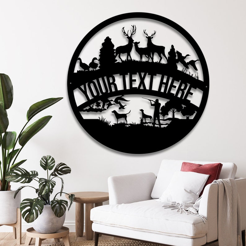 Personalized Duck Hunting Scene Metal Wall Art With Led Light - Etsy