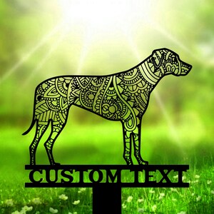 Rhodesian Ridgeback Mandala Garden Stake Metal, Rhodesian Ridgeback ...
