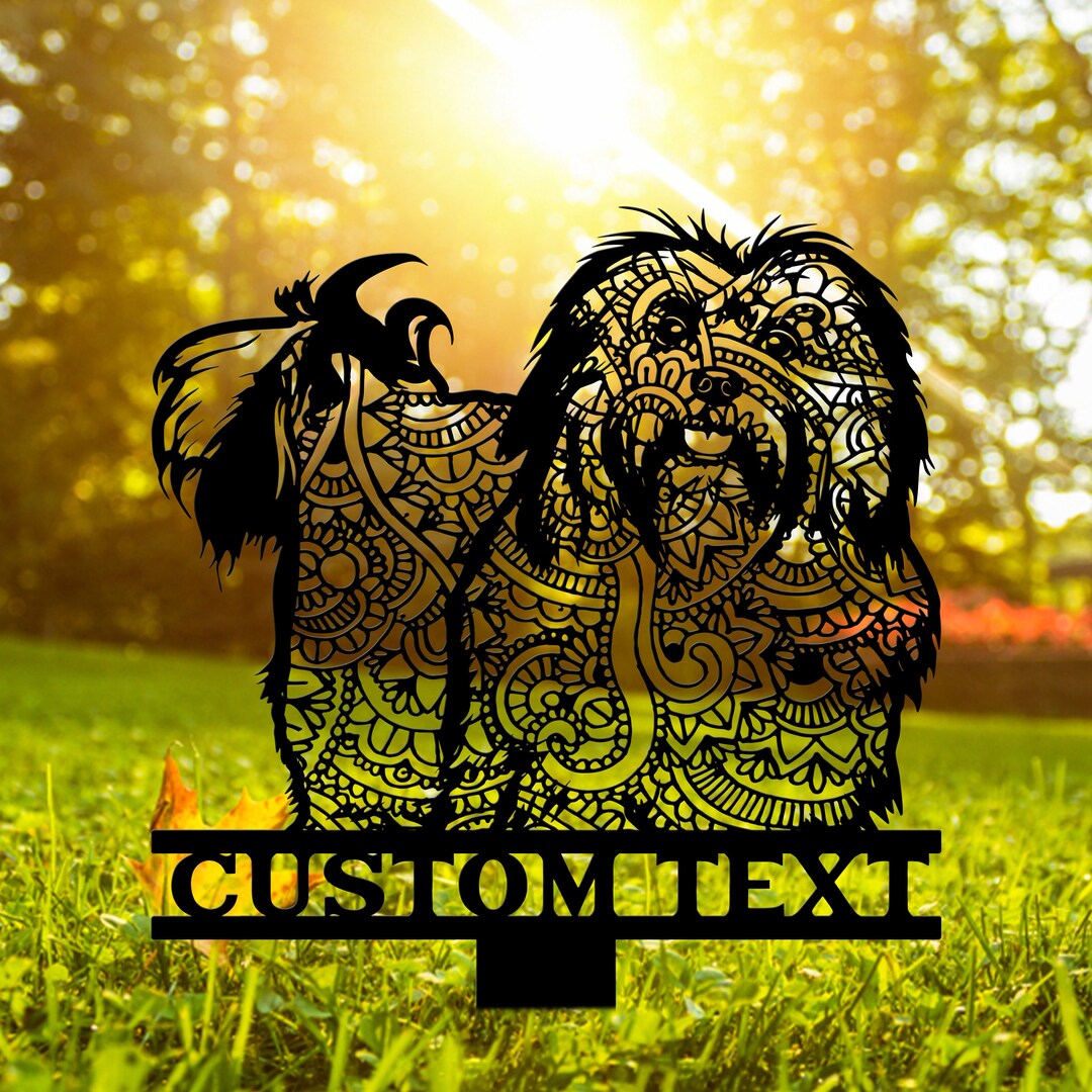 Custom Havanese Dog Stake Metal, Zentangle Metal Yard Art, Dog Garden ...