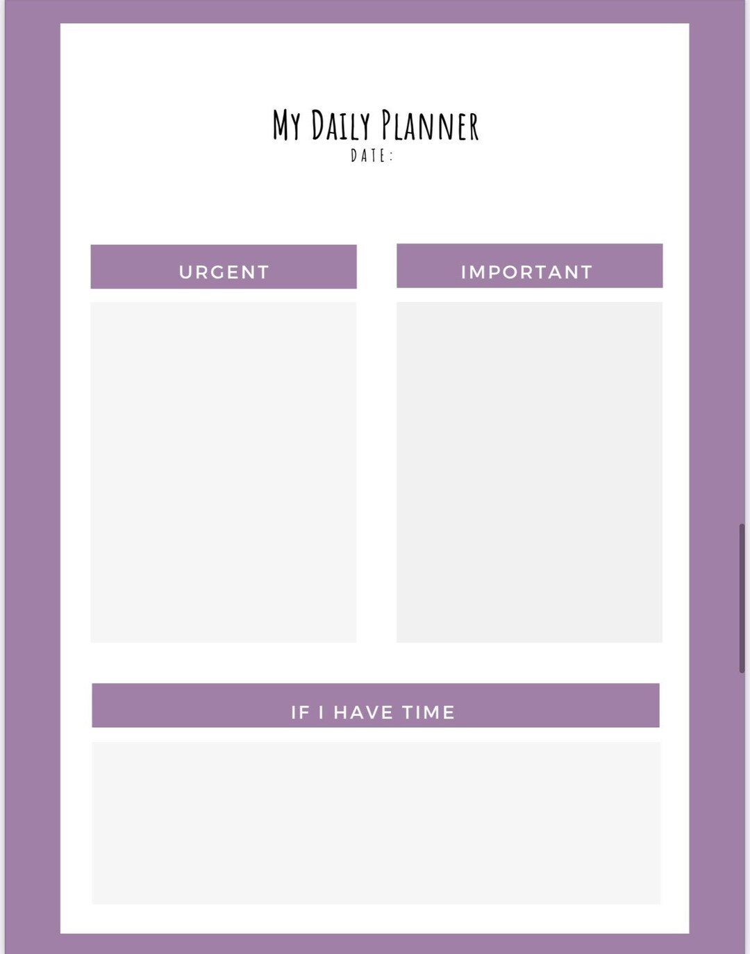 Instant Download PDF Printable, digital product,Daily Planner, To Do ...