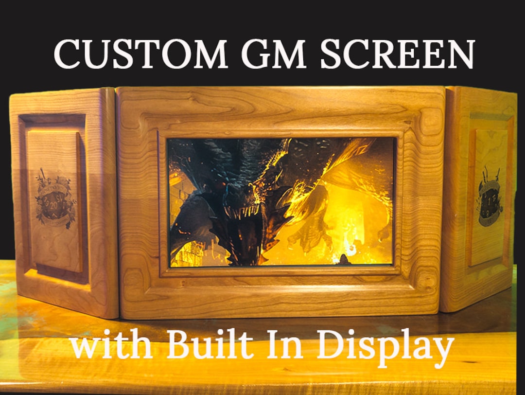 Game Master Screen With Built in Display RPG Game Screen Dungeons and ...