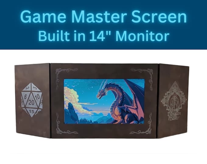 Game Master Screen With Built in Display RPG Game Screen Dungeons and ...
