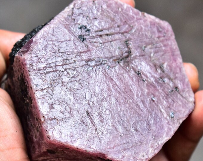 RUBY Raw Crystal - Sacred Geometry, Hexagon Ruby Rare Bigger Raw Ruby ...