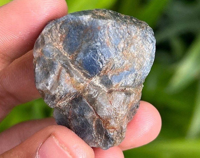 Blue Sapphire Rough Chunk Blue Sapphire Crystal Raw Untreated Stone Of Prosperity Healing