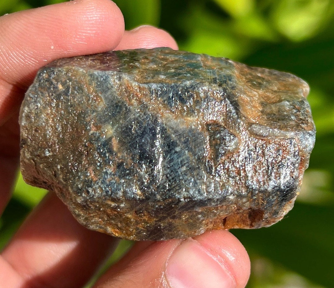 BLUE SAPPHIRE Rough Sapphire Crystal, Raw Untreated Stone Specimen ...