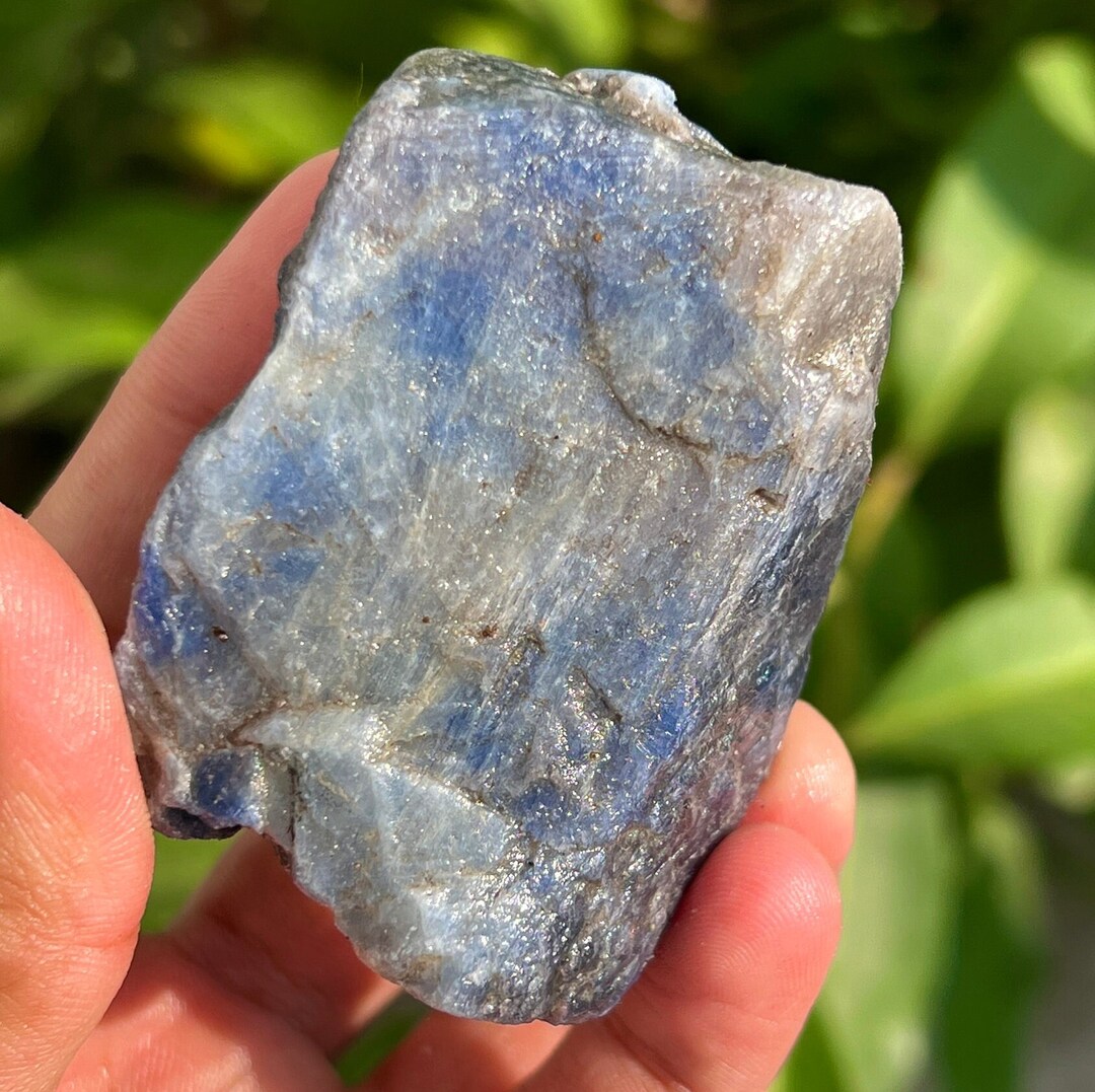BLUE SAPPHIRE RAW Chunk Blue Sapphire Crystal, Rough Untreated Sapphire ...