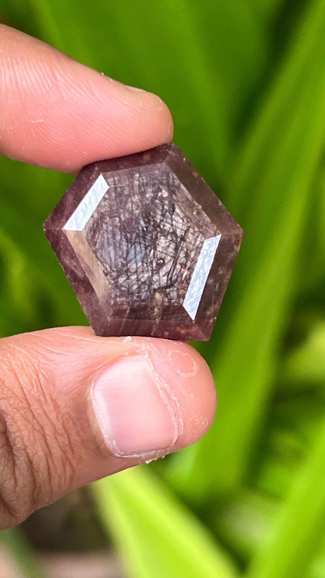 Ruby Matrix Sheen Sapphire Step Cut Gemstone Faceted Ruby Sheen ...