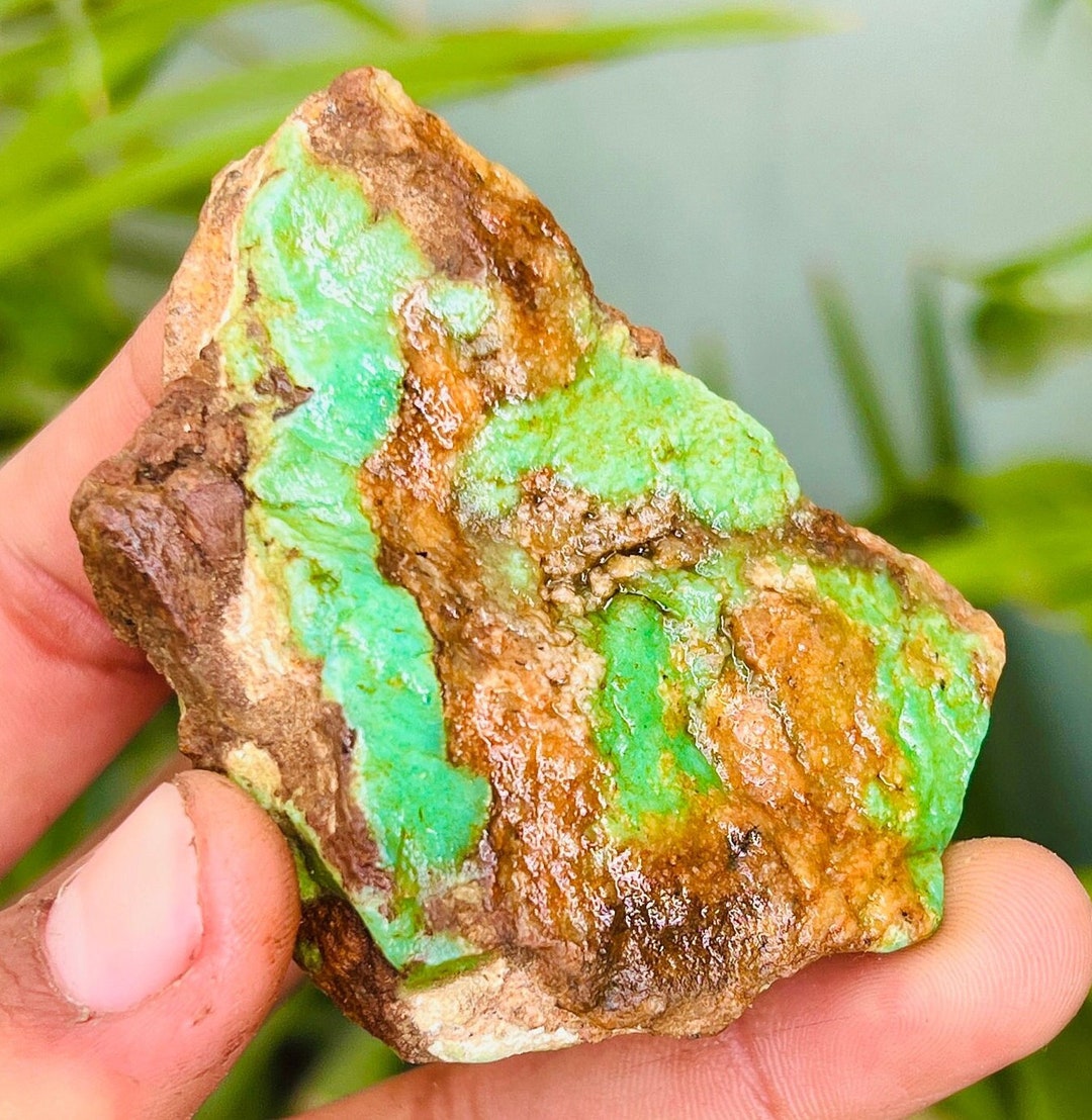 Australian Chrysoprase Raw Stone From Natural Stone 343.0 Carat Green ...