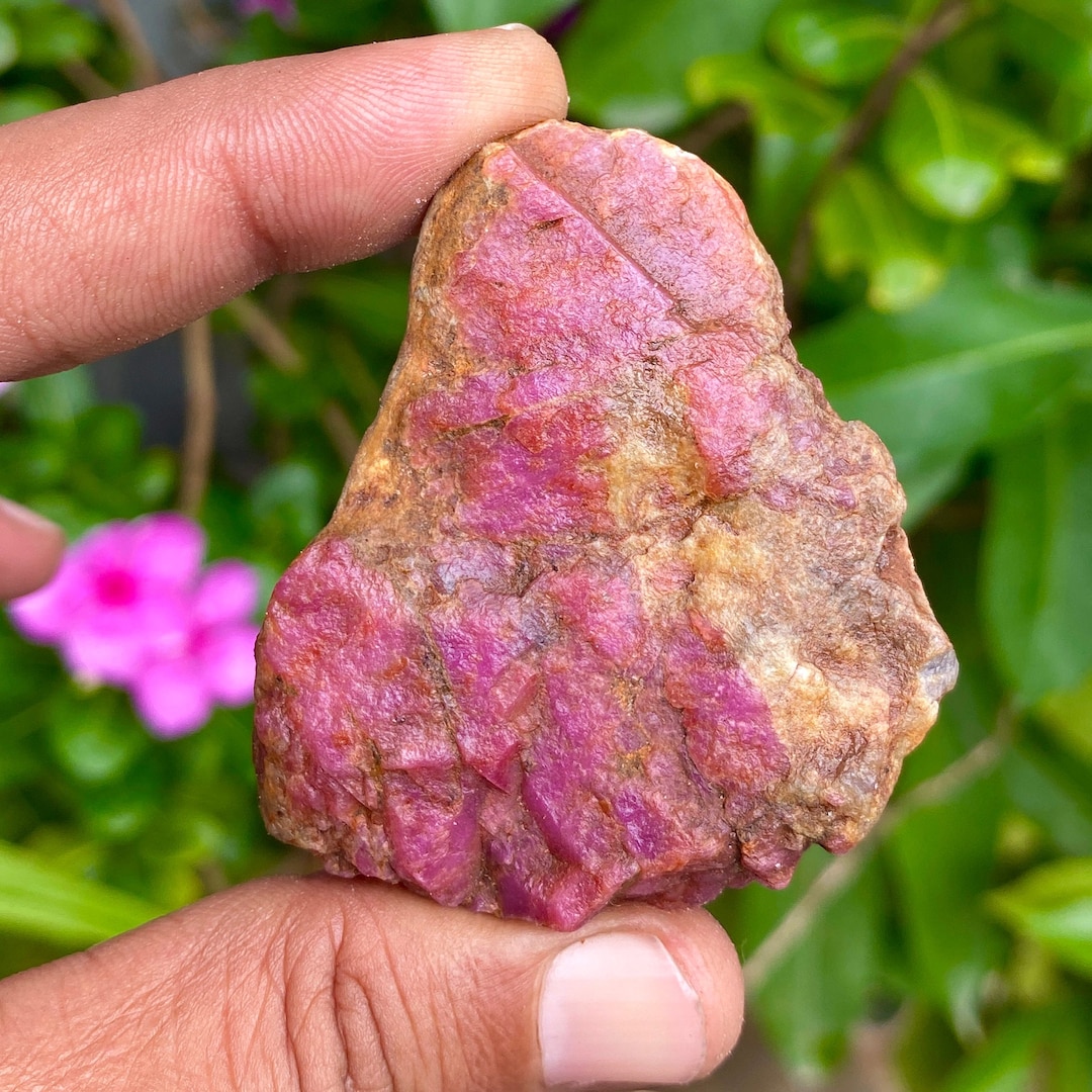 Natural Ruby Untreated Karnataka Natural Ruby, Pink Ruby Specimen Large ...