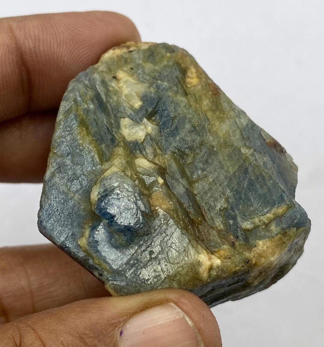 BLUE SAPPHIRE Rough Chunk Blue Sapphire Crystal, Stone of Prosperity ...