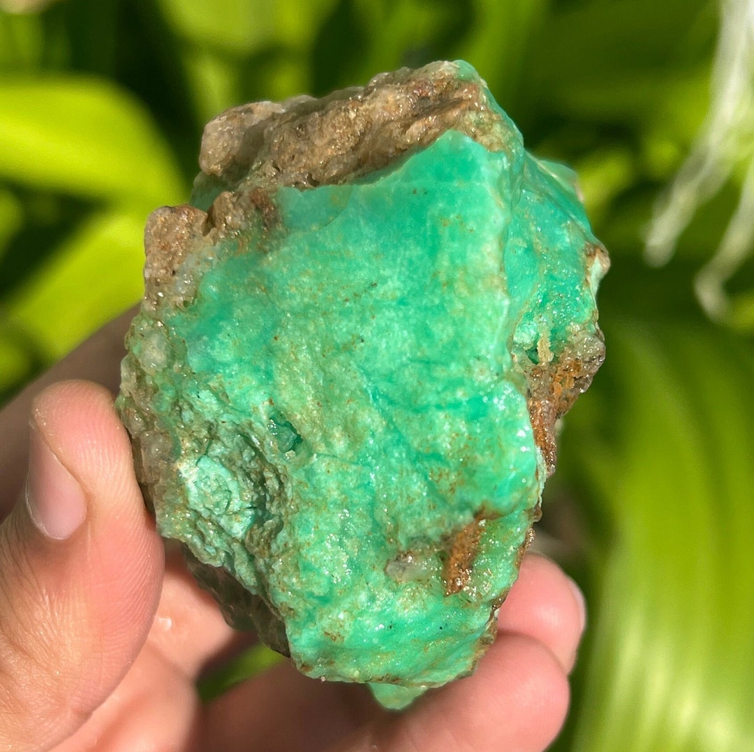 Chrysoprase Raw Stone From Tanzania Natural Stone Green - Etsy