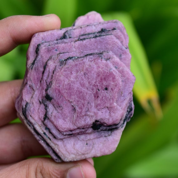 RUBY Raw Crystal Ruby Specimen Hexagon Ruby Raw Ruby Record - Etsy