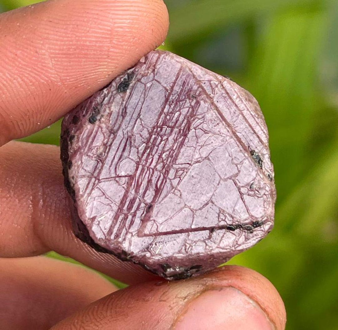 RUBY Raw Crystal - Sacred Geometry Hexagon Ruby Raw Ruby Record Keeper ...