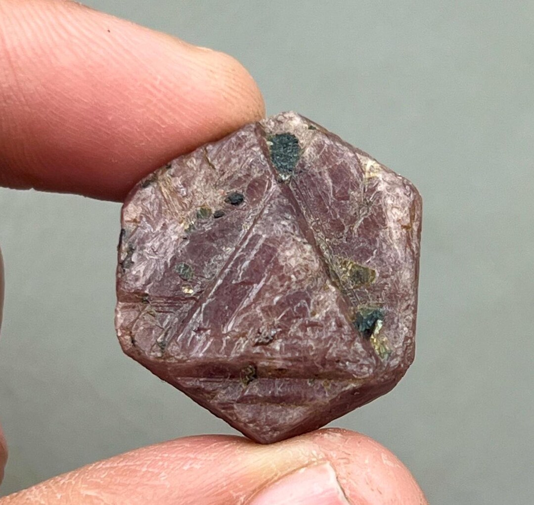 RUBY Raw Crystal - Sacred Geometry Hexagon Ruby Raw Ruby Record Keeper ...