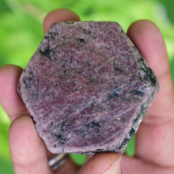 RUBY Raw Crystal Sacred Geometry Hexagon Ruby Raw Ruby - Etsy