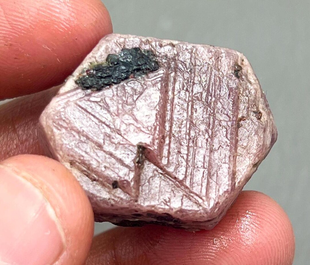 RUBY Raw Crystal - Sacred Geometry Hexagon Ruby Healing Raw Ruby ...