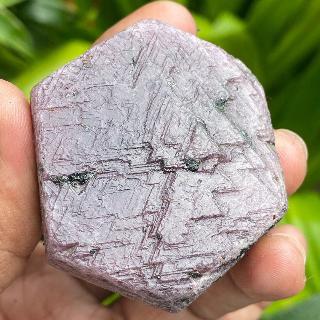 RUBY Raw Crystal Sacred Geometry Hexagon Ruby Healing Raw - Etsy