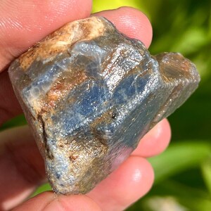 BLUE SAPPHIRE Rough Chunk Blue Sapphire Crystal, Raw Untreated Stone ...