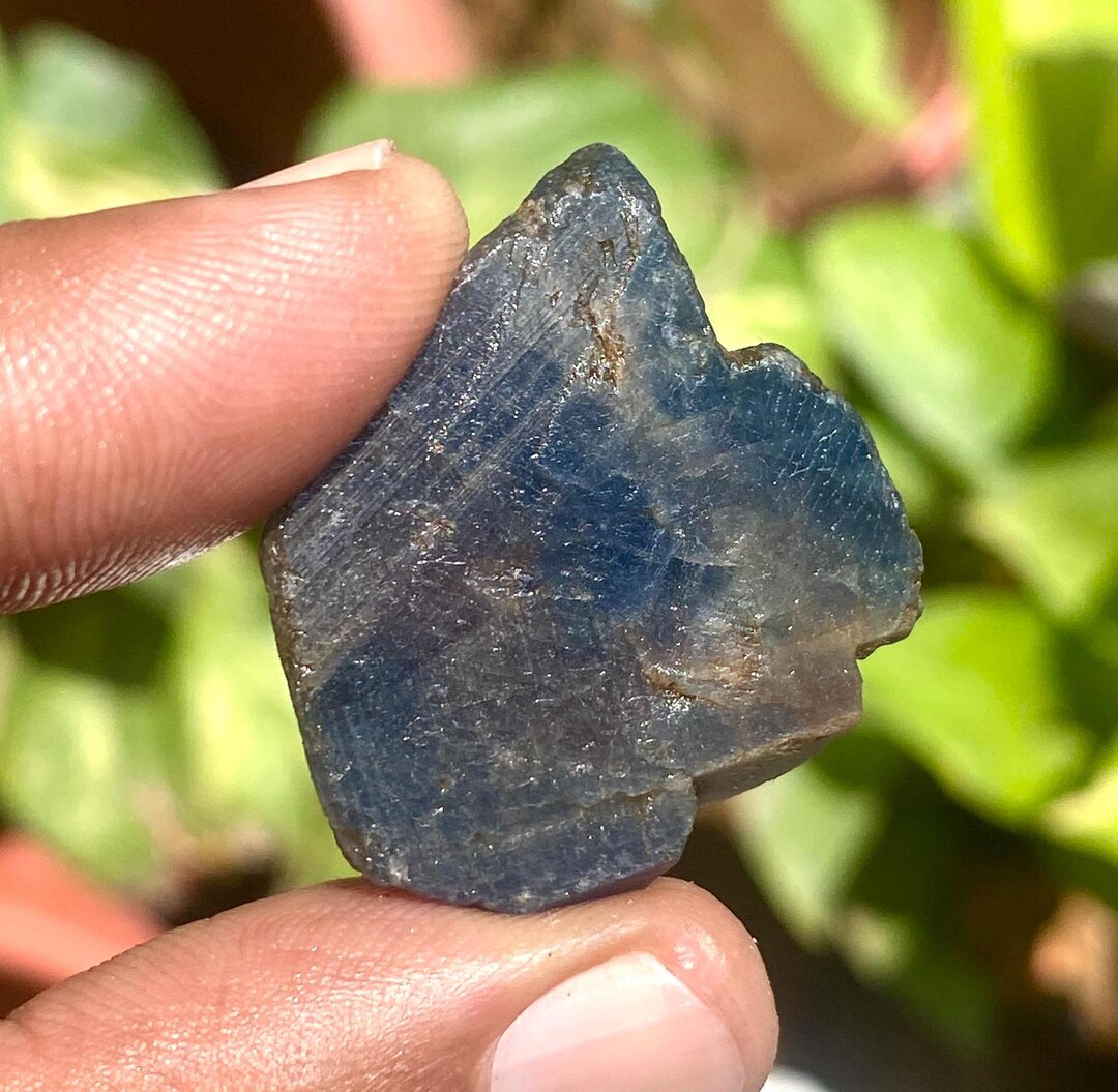 BLUE SAPPHIRE Raw Natural Blue Sapphire Rough Chunk Crystal Specimen ...
