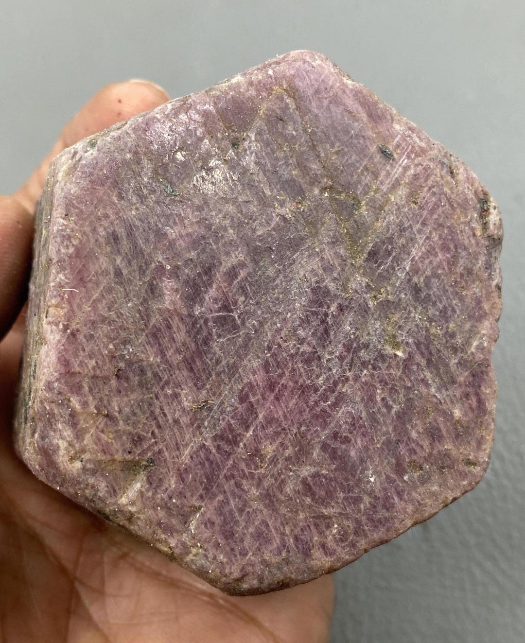 RUBY Raw Crystal - Sacred Geometry Hexagon Huge Size Ruby Record Keeper ...