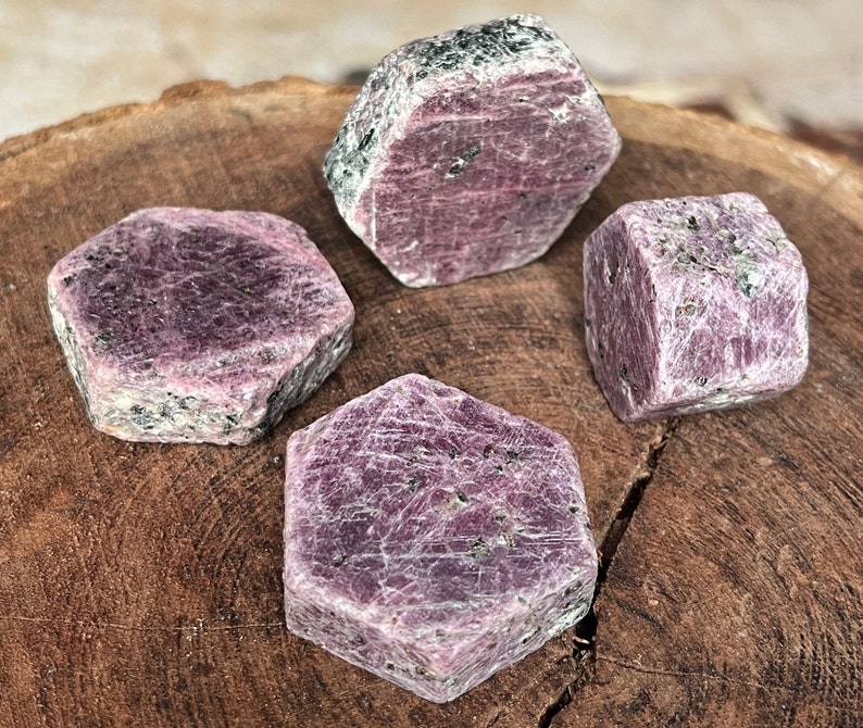 RUBY Raw Crystal Sacred Geometry Hexagon Ruby Raw Ruby - Etsy