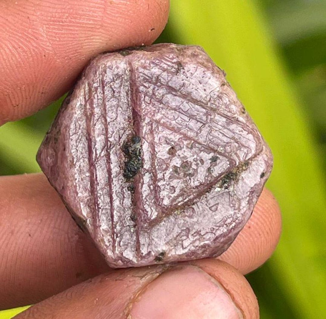 RUBY Raw Crystal Sacred Geometry Hexagon Ruby Raw Ruby Record Keeper ...