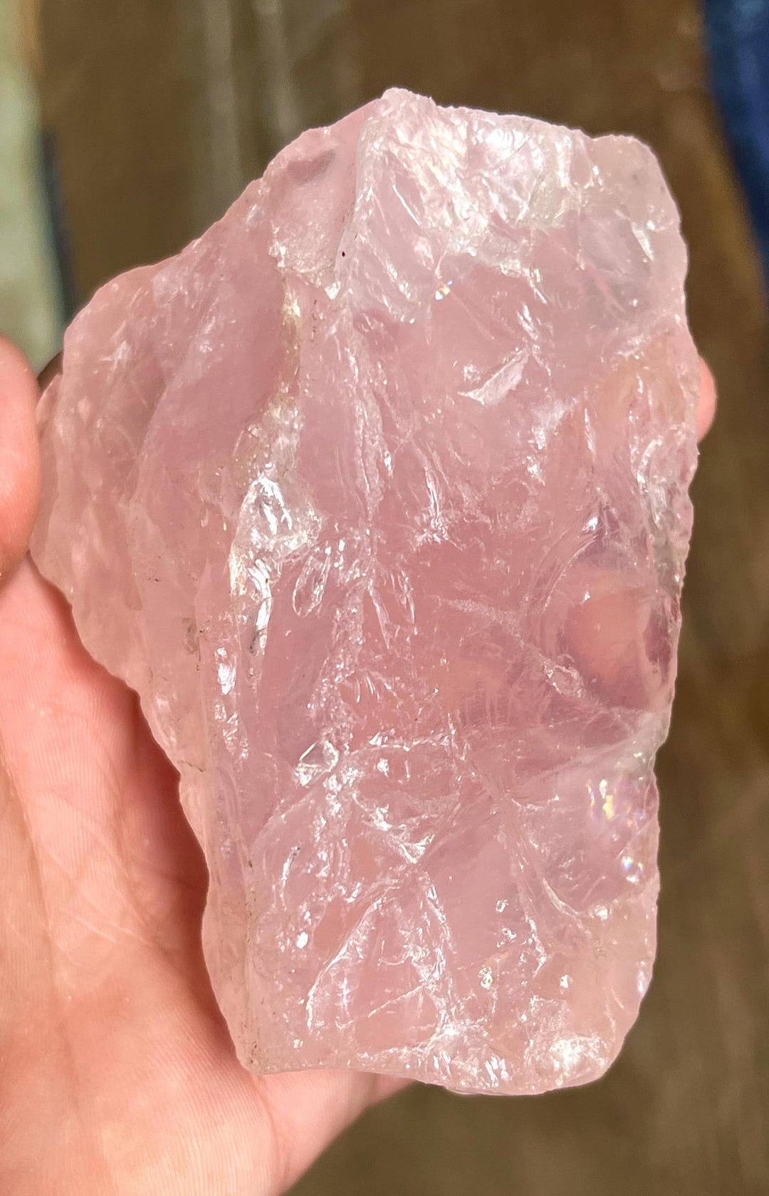 Raw Rose Quartz Quartz Crystal, Rose Quartz Large Crystal Raw Healing ...