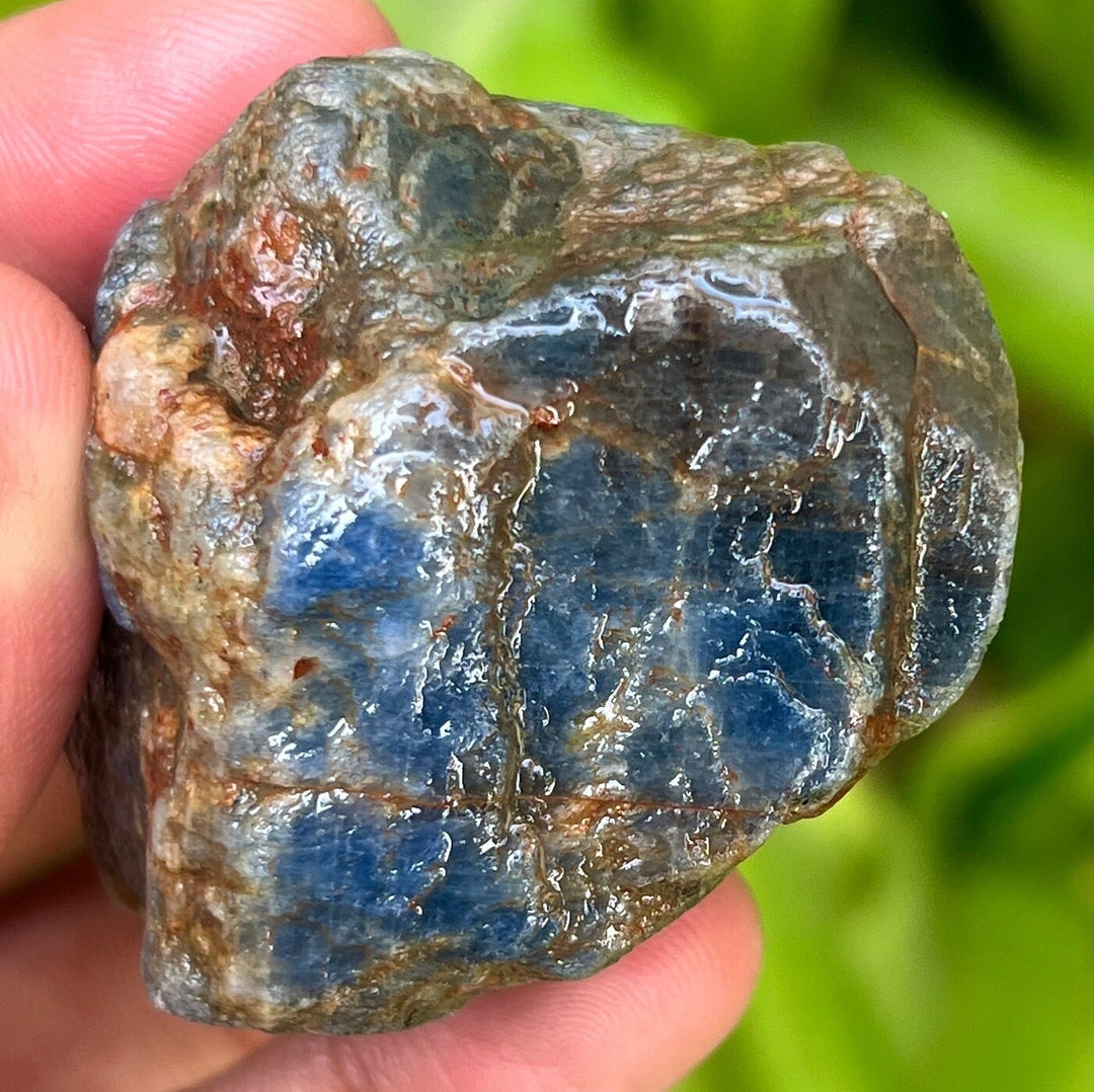 BLUE SAPPHIRE Raw Natural Blue Sapphire Rough Chunk Crystal Specimen ...