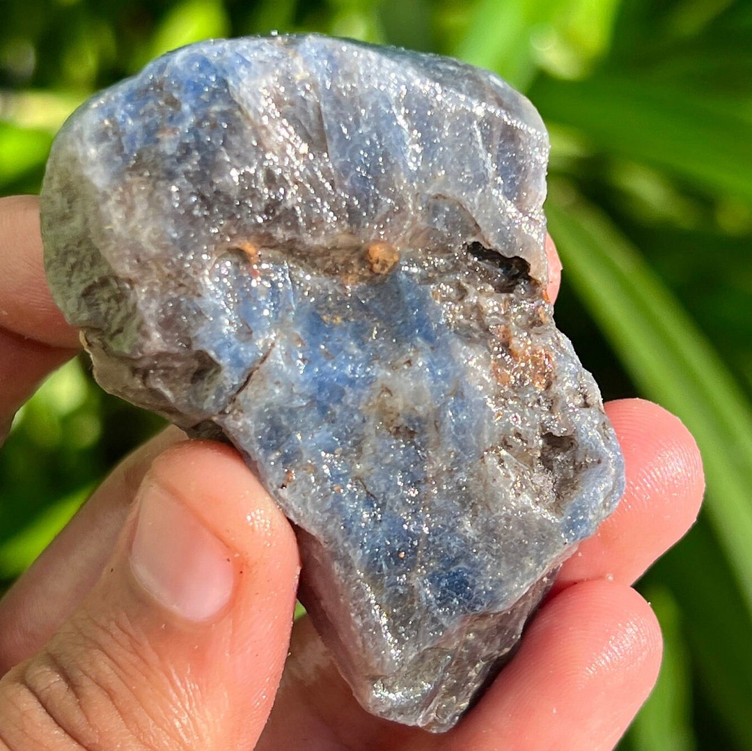 BLUE SAPPHIRE RAW Chunk Blue Sapphire Crystal, Rough Untreated Sapphire ...