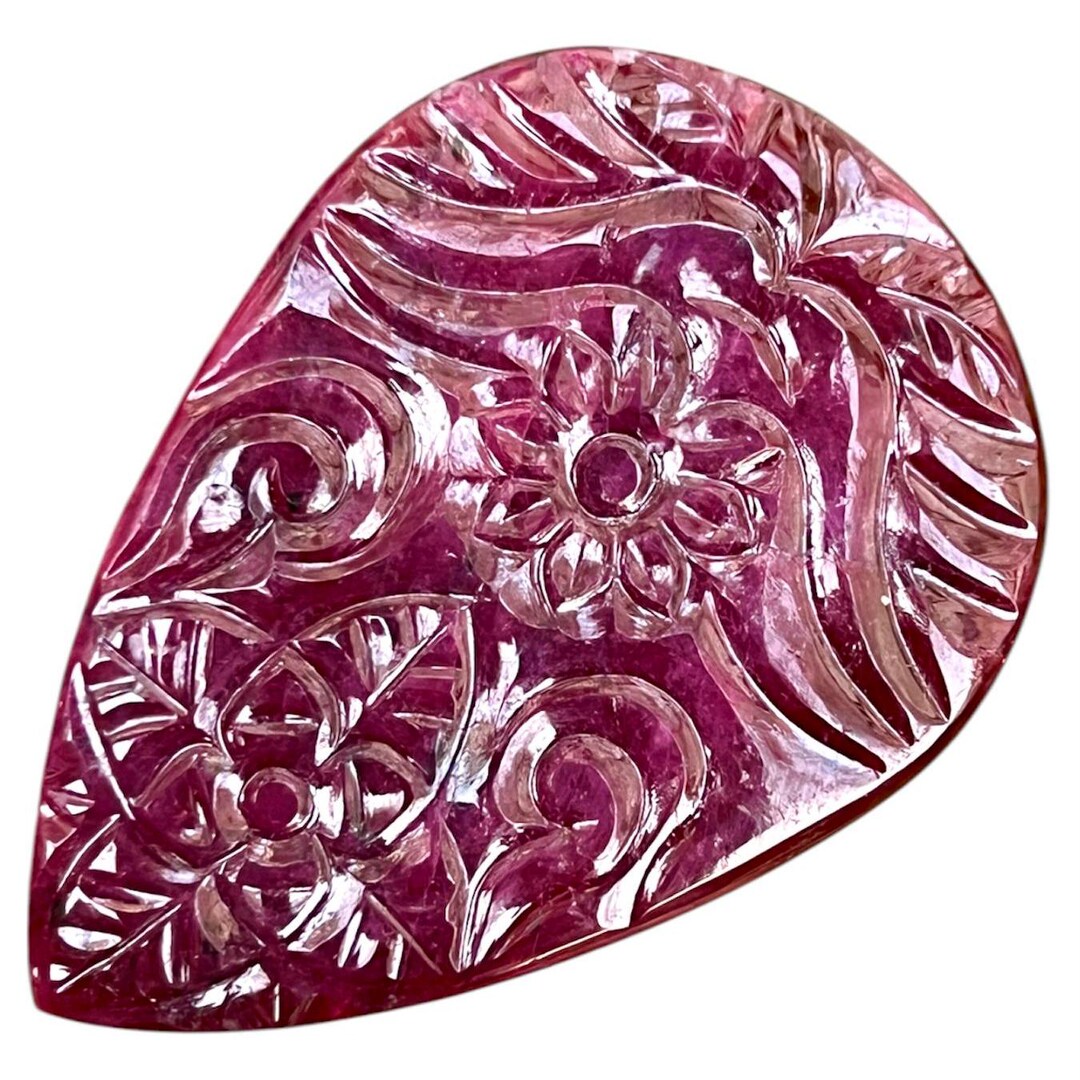 Ruby Carving Gemstone : 158.0 Carat Natural Untreated Red Ruby Handmade ...