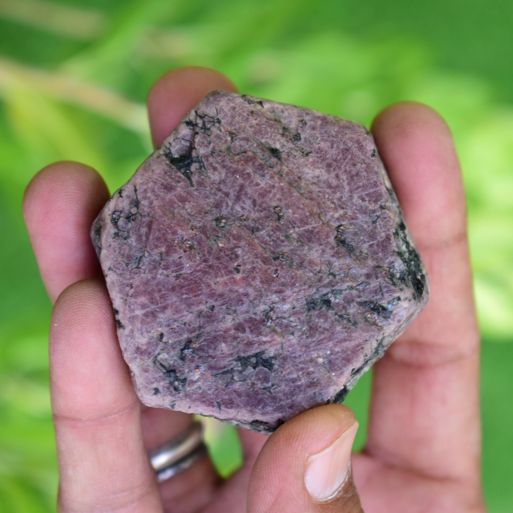 RUBY Raw Crystal Sacred Geometry Hexagon Ruby Raw Ruby - Etsy