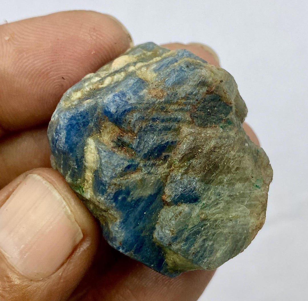 BLUE SAPPHIRE Rough Chunk Blue Sapphire Crystal, Stone of Prosperity ...