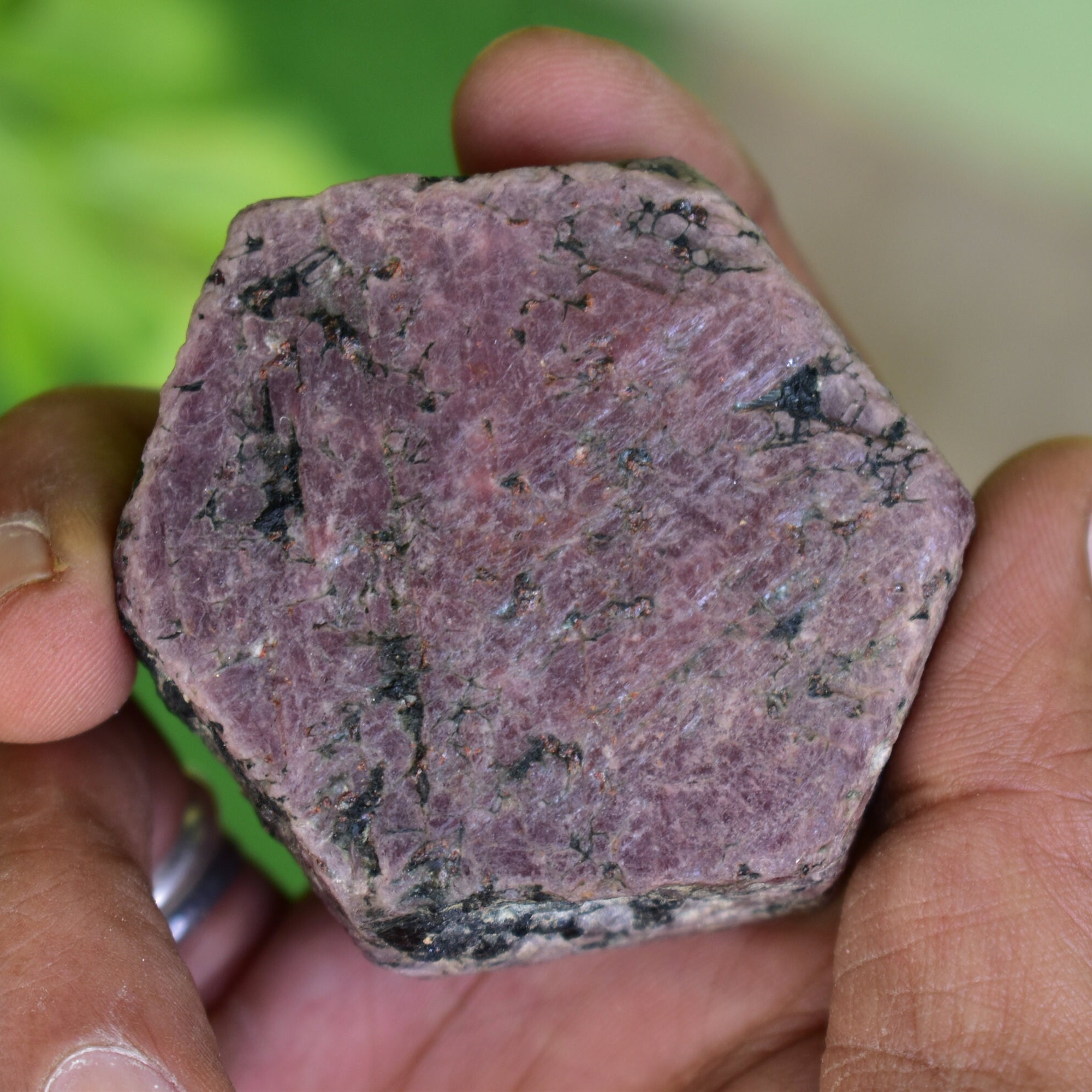 RUBY Raw Crystal Sacred Geometry Hexagon Ruby Raw Ruby - Etsy