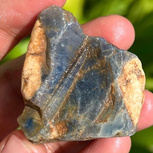 BLUE SAPPHIRE Rough Chunk Blue Sapphire Crystal, Raw Untreated Stone ...