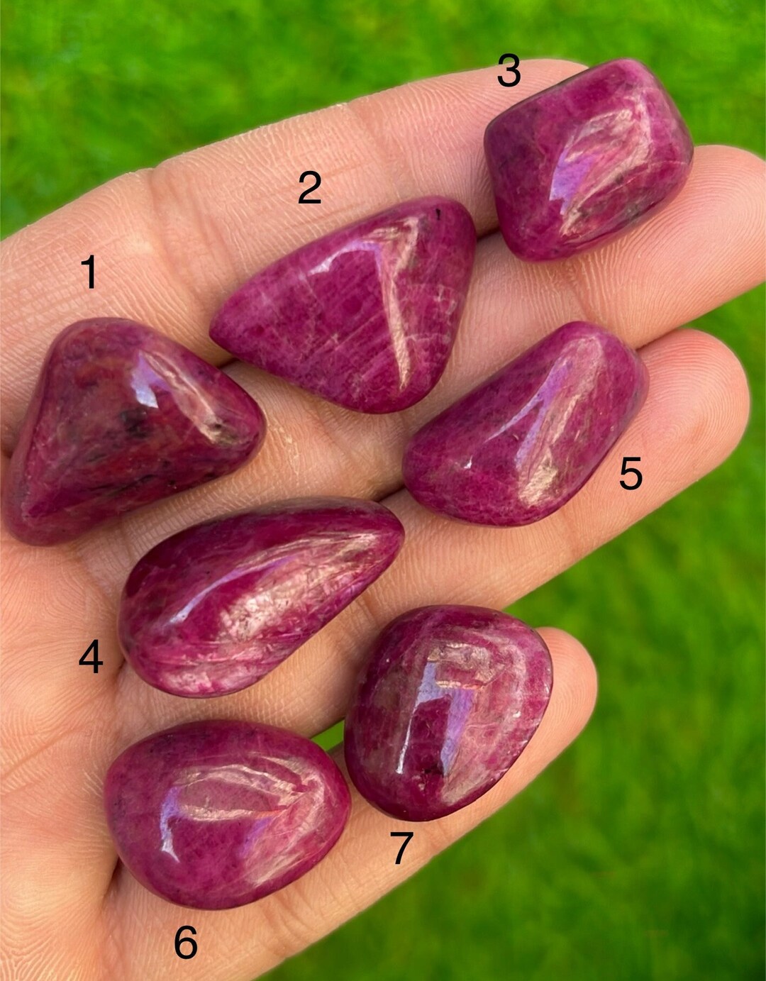 Natural Ruby Plain Smooth Tumbled Fancy Shape Precious Loose Gemstone ...