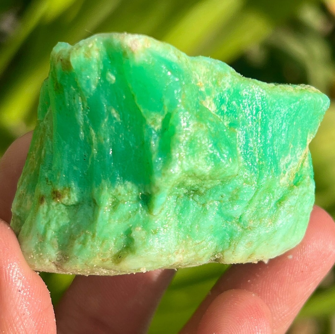 Chrysoprase Raw Stone Australian Chrysoprase Rough Green Gemstone From ...