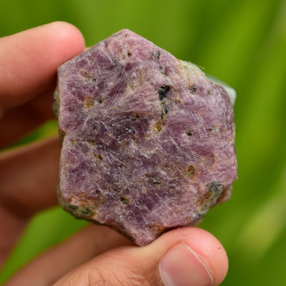 RUBY Raw Crystal Sacred Geometry Hexagon Ruby Raw Ruby - Etsy