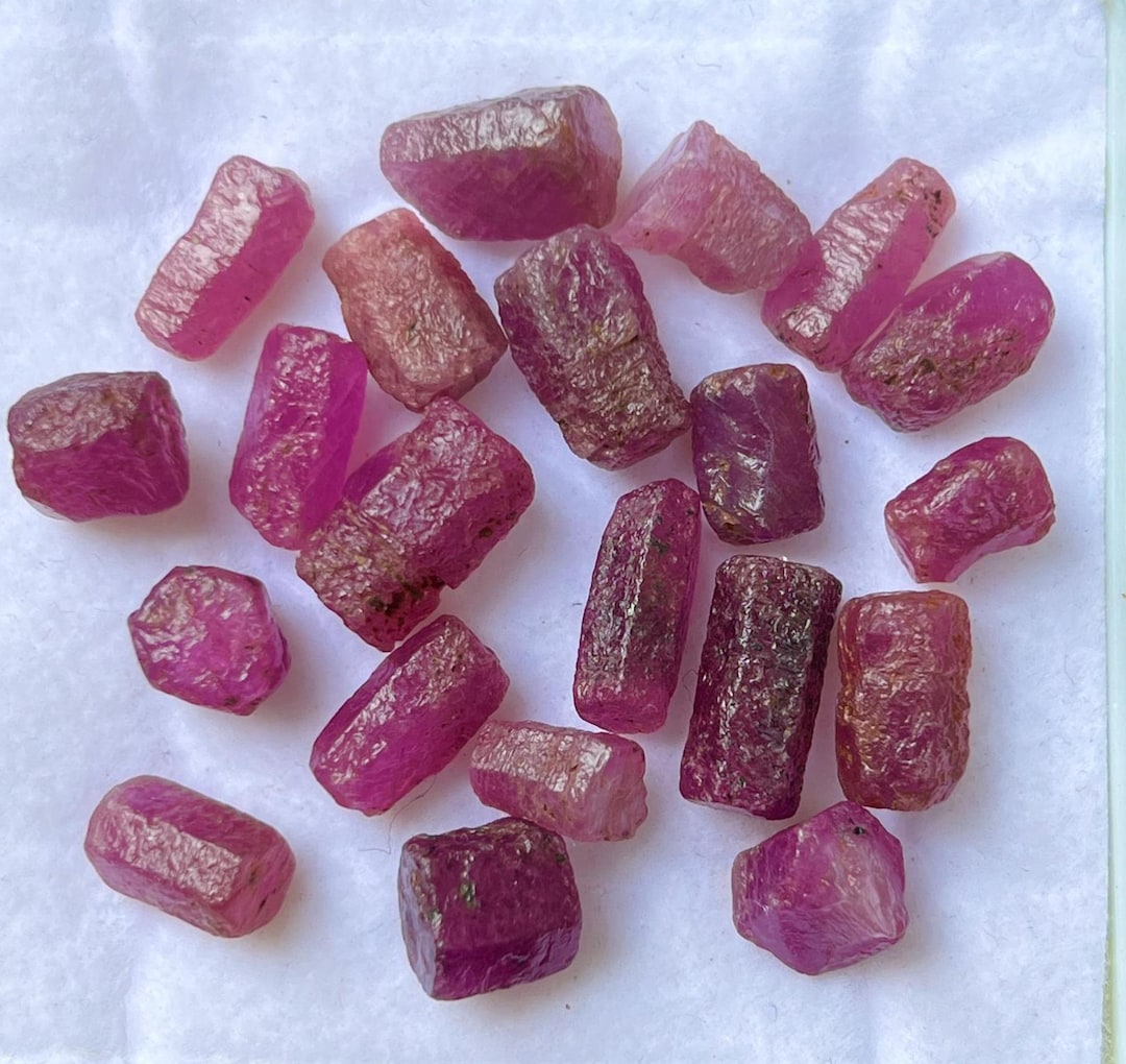 Natural Ruby Rough Precious Ruby Sticks Shape 21 Pieces Lot Fine ...