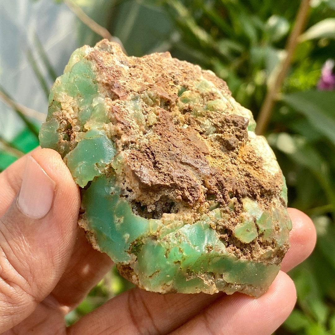 Chrysoprase Raw Stone From Tanzania Natural Stone Green Chrysoprase ...