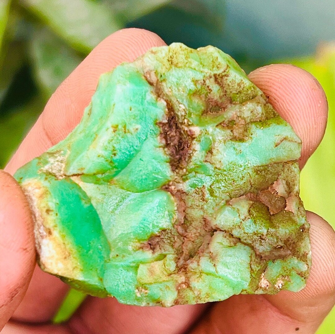 Australian Chrysoprase Raw Stone From Natural Stone 141.0 Carat Green ...