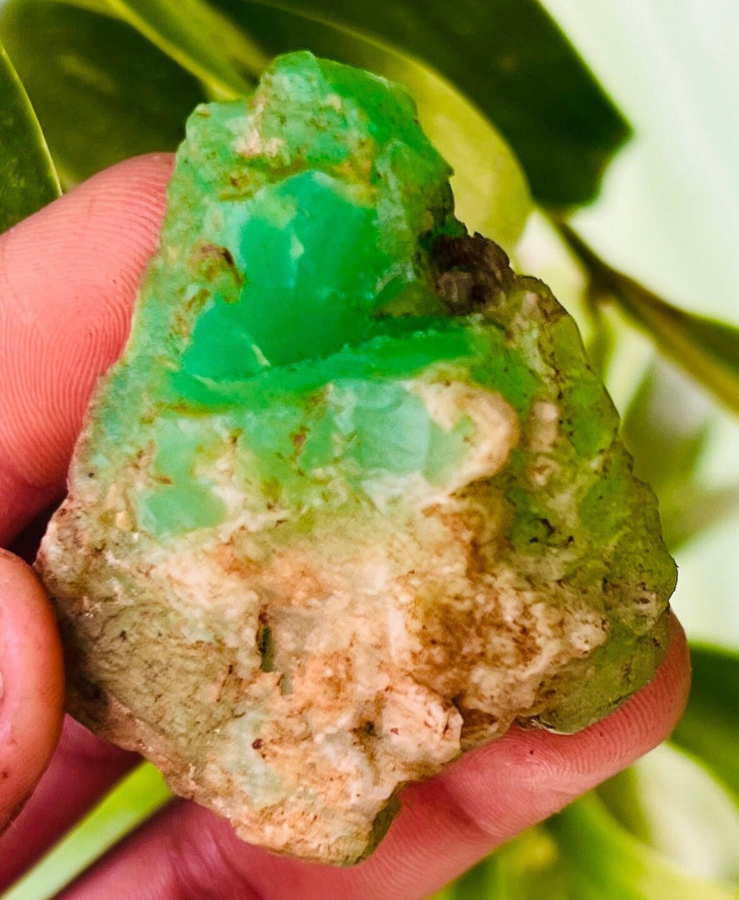 Australian Chrysoprase Raw Stone From Natural Stone 225.0 Carat Green ...