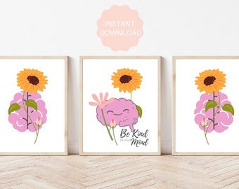 Be Kind to Your Mind Poster Digital Download - Etsy